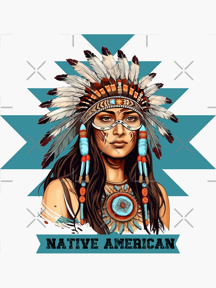 "Native American" Sticker for Sale by Monica-Designs | Redbubble