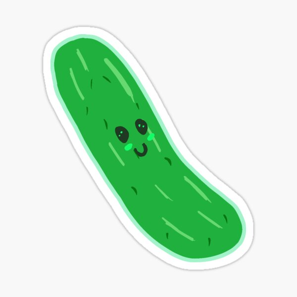 "Cute as a Cucumber" Sticker for Sale by LooLooStickers | Redbubble