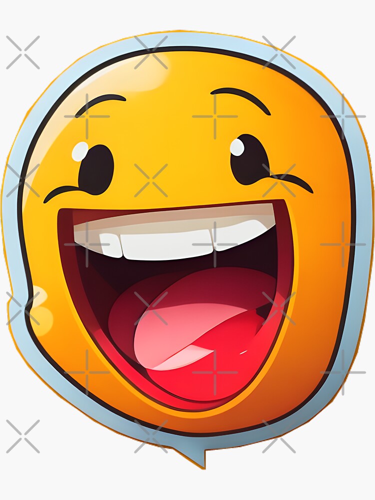 "Laughing emoji" Sticker for Sale by JapKo | Redbubble