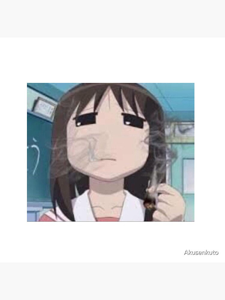 "osaka smoking the blunt" Pin for Sale by Akusenkuto | Redbubble