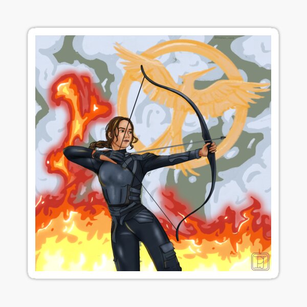 "katniss everdeen " Sticker for Sale by ilanaba-nana | Redbubble