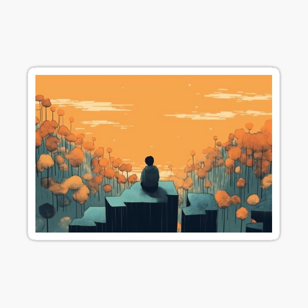 "Illustration of a lonely lost person, surreal art, alone loneliness ...