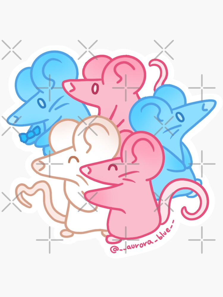 "Pride Mice - Transgender" Sticker for Sale by Aurora-Blue | Redbubble