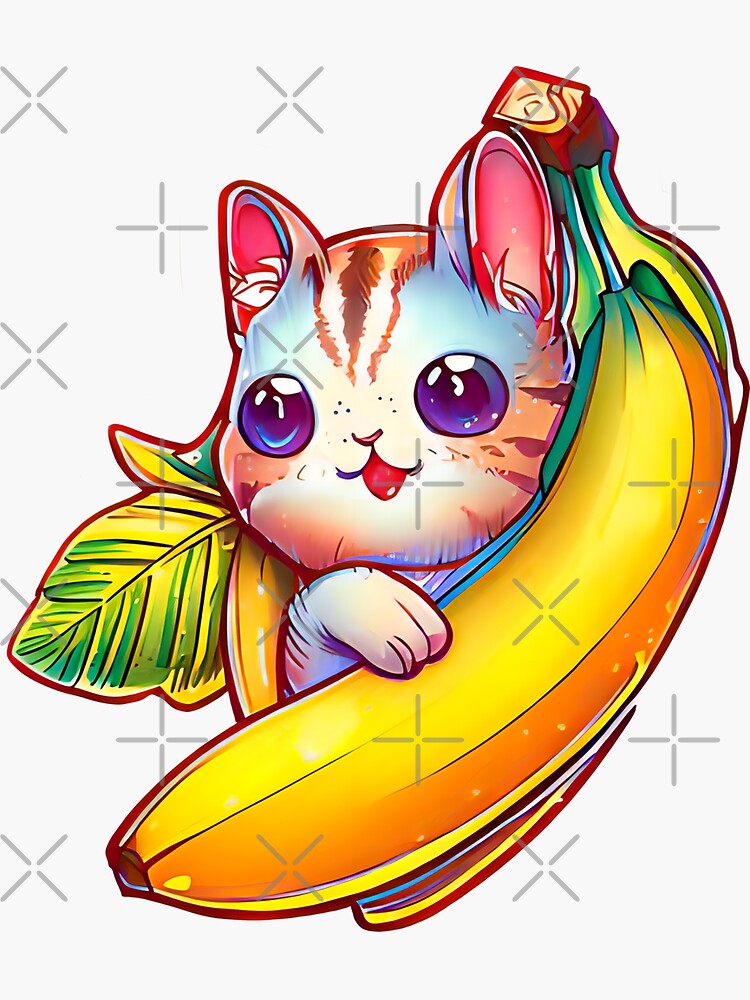 "Banana cat BANANACAT meme" Sticker for Sale by PetShopShirts | Redbubble