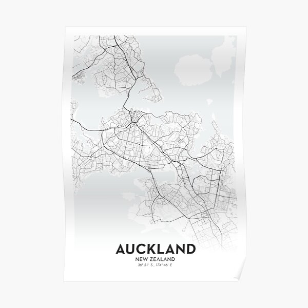 "Auckland City Map" Poster for Sale by OrtaMaps | Redbubble