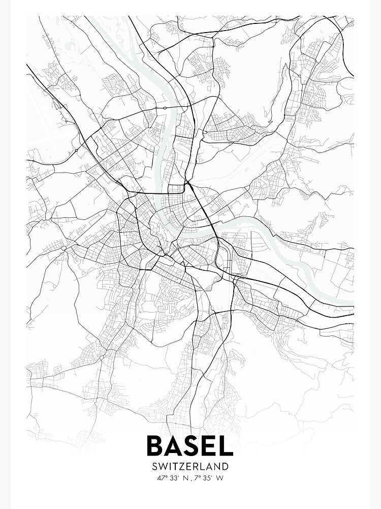 "Basel City Map" Poster for Sale by OrtaMaps | Redbubble