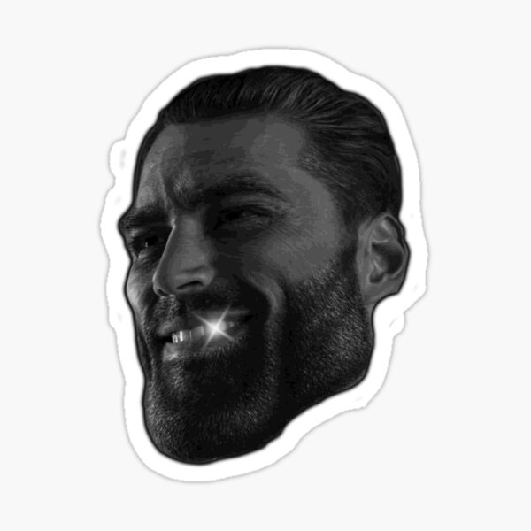 "gigachad" Sticker by MiausWoof | Redbubble