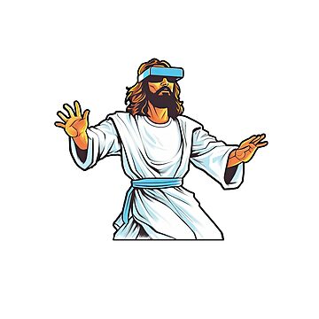 "Jesus VR" Sticker for Sale by ReedyVector | Redbubble