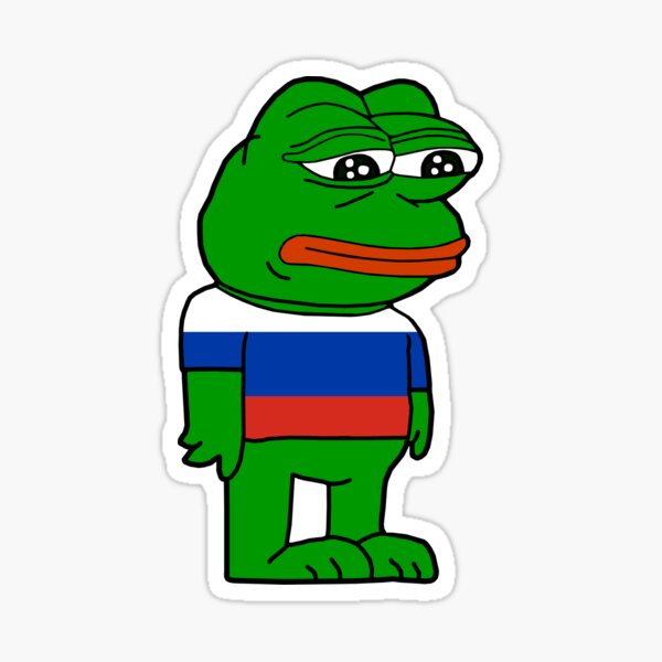 "Sad Russian Pepe" Sticker for Sale by Slav-Art | Redbubble