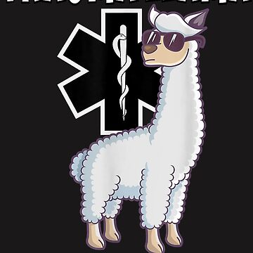 "Funny Trauma Llama EMT Medic EMS Gift " Sticker for Sale by ...