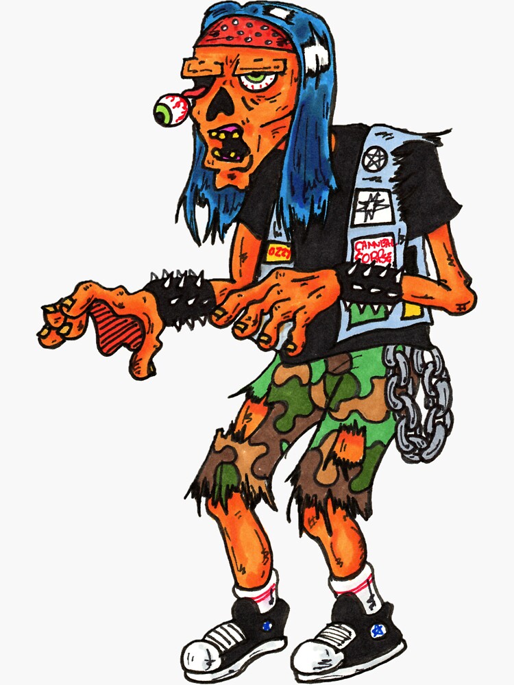 "Zombie Metahead" Sticker for Sale by DeFrankenstein | Redbubble