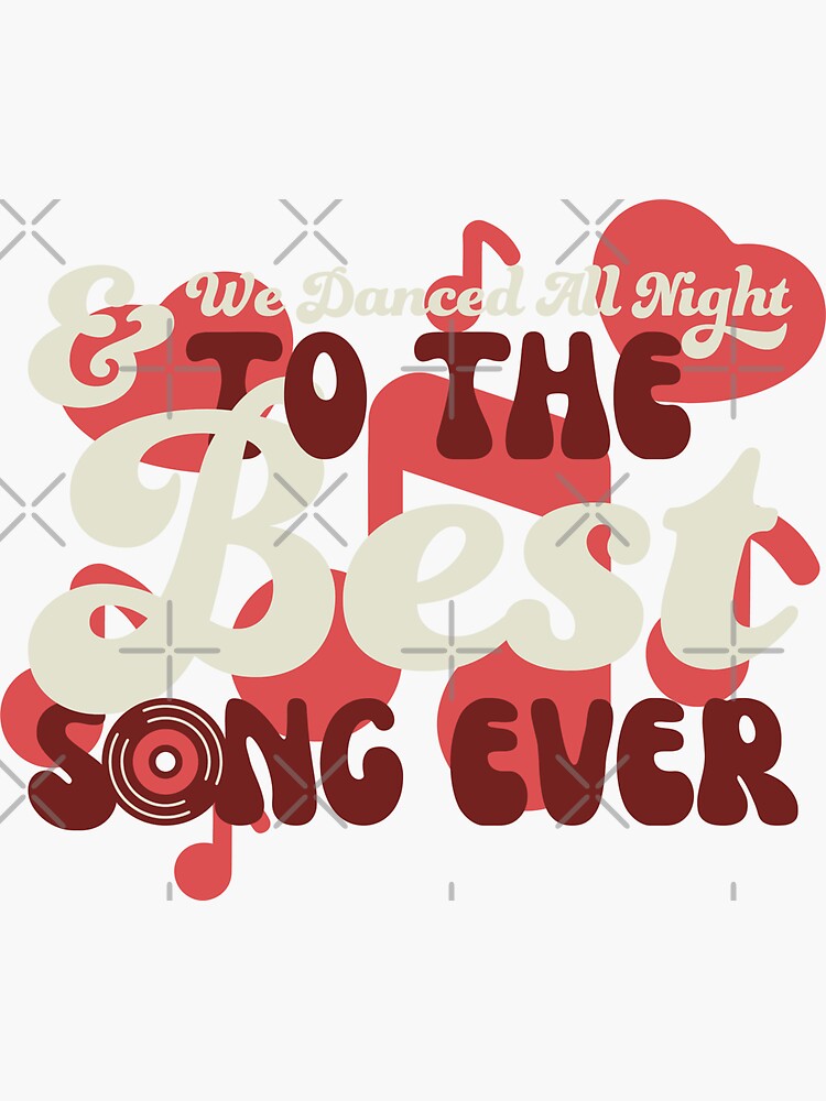 "One Direction - Best Song Ever Lyrics" Sticker for Sale by Createry ...