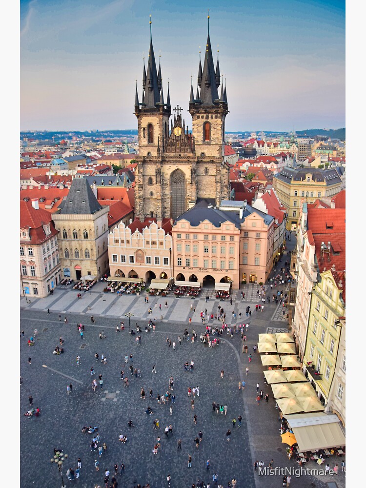"Main square Prague" Sticker for Sale by MisfitNightmare | Redbubble