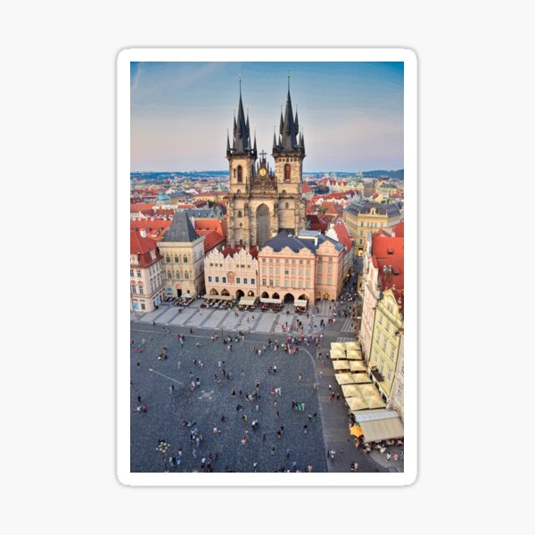"Main square Prague" Sticker for Sale by MisfitNightmare | Redbubble