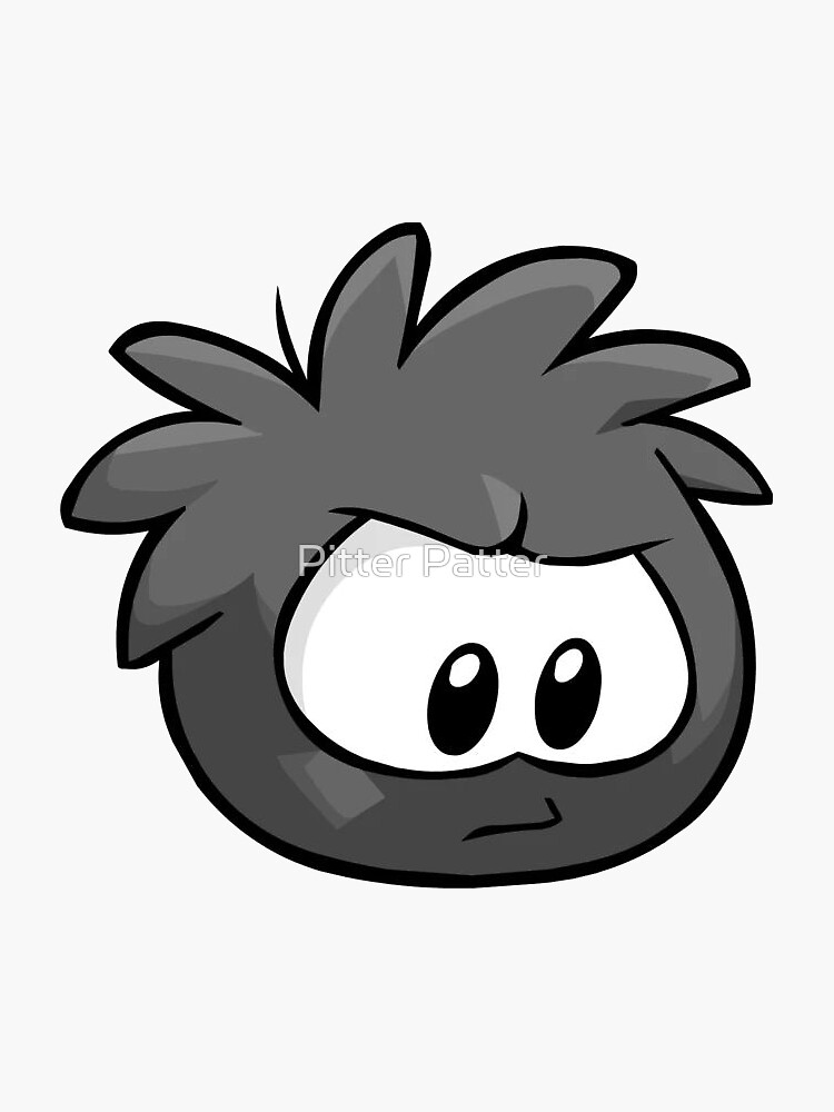 "Black Puffle" Sticker for Sale by Pluto V | Redbubble