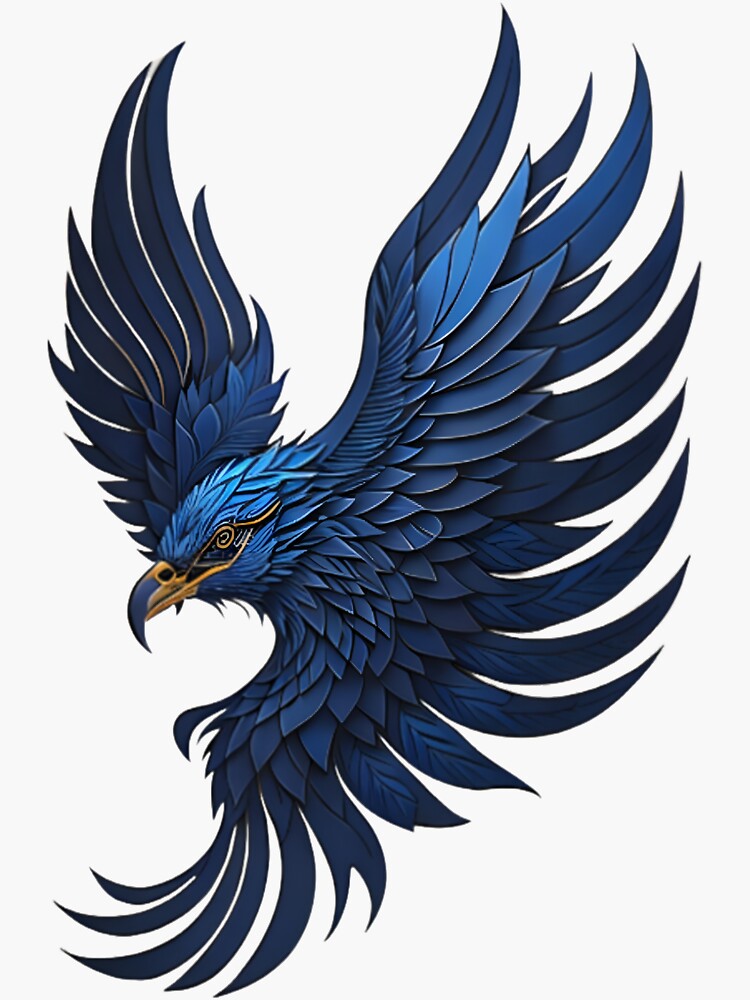 "The Blue Eagle" Sticker for Sale by Blarck | Redbubble