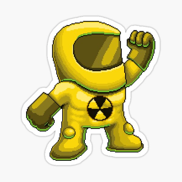 "Hazmat Hero" Sticker by ElDinoFlashero | Redbubble