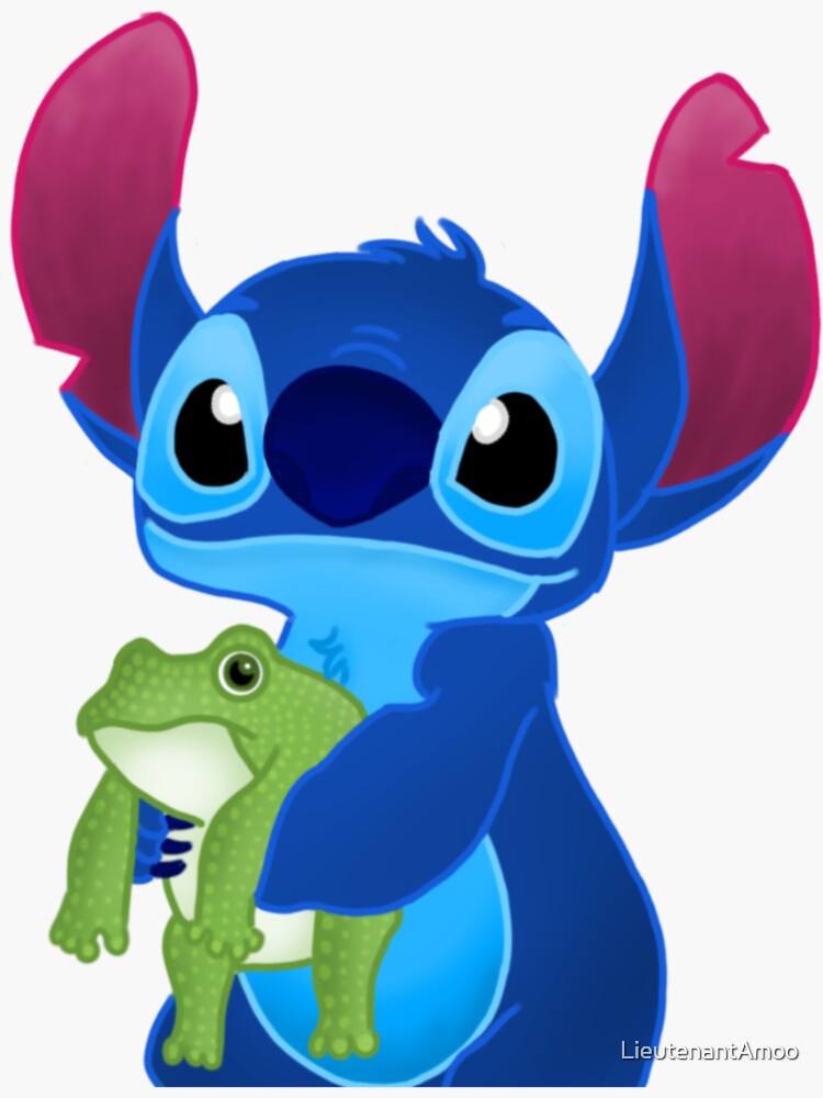"Stitch and Frog" Sticker for Sale by LieutenantAmoo | Redbubble