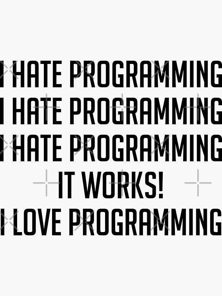 "I Love Programming" Sticker for Sale by DJBALOGH | Redbubble