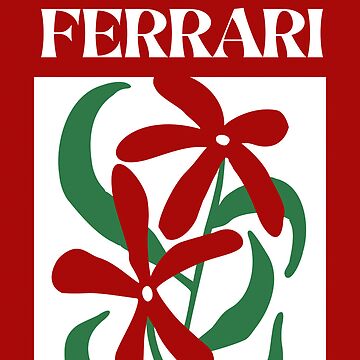 Pegatina for Sale con la obra «flores ferrari» de kaitmakesthings ...