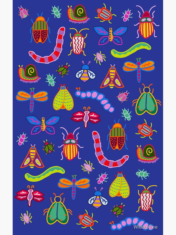 "Bugs, Bugs, Bugs" Sticker for Sale by WillowTee | Redbubble