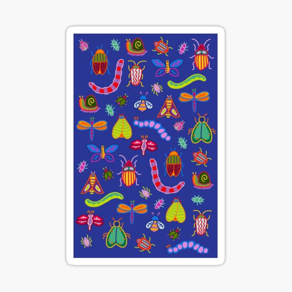 "Bugs, Bugs, Bugs" Sticker for Sale by WillowTee | Redbubble