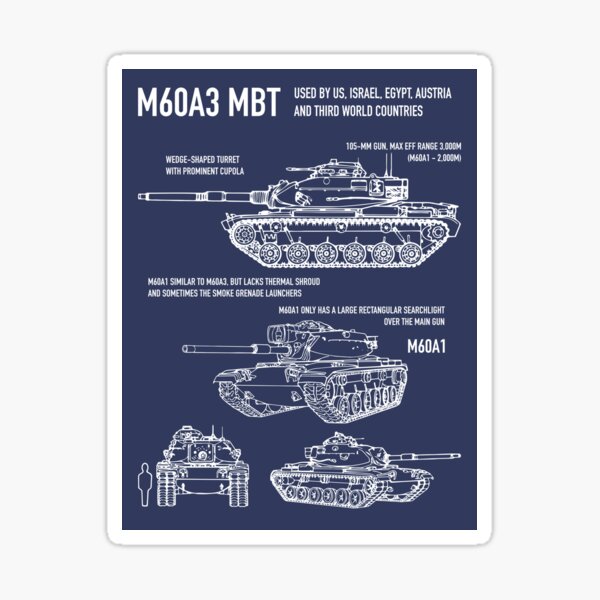 "M60A3 Patton Army Tank Blueprint Recognition Blueprints Diagrams ...