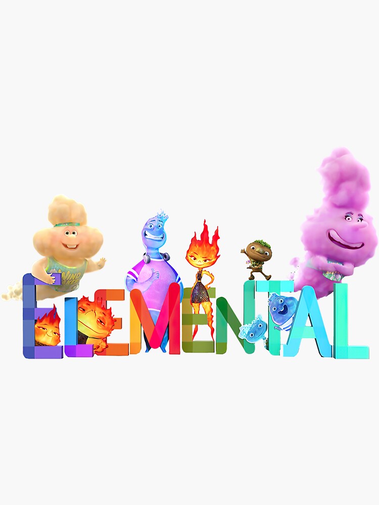 "Elemental 2023" Sticker for Sale by ButlerDesign | Redbubble