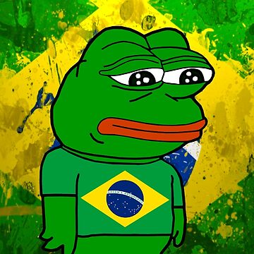 "Sad Brazilian Pepe" Sticker for Sale by Slav-Art | Redbubble