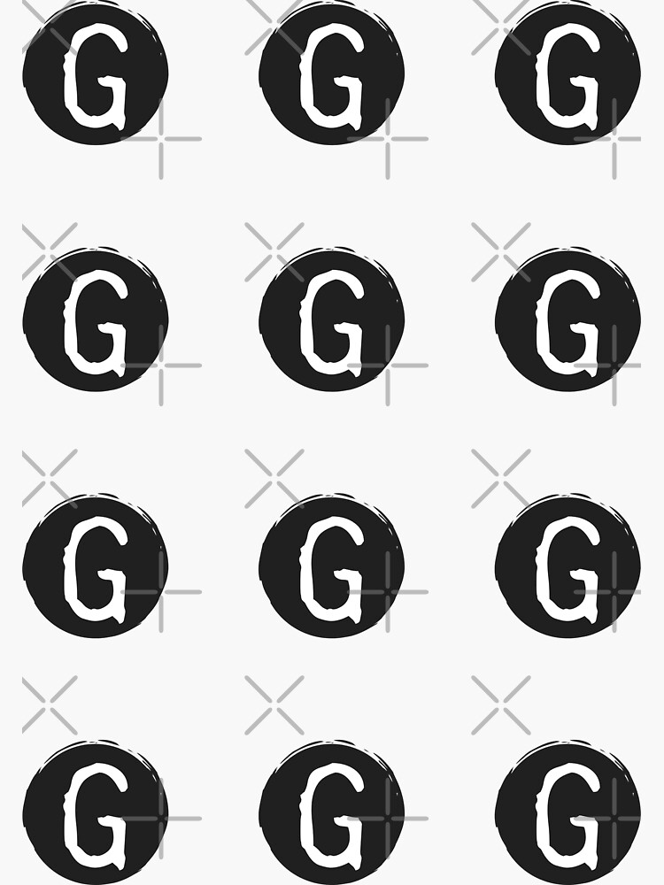 "Letter G Initial" Sticker for Sale by GoldTypo | Redbubble