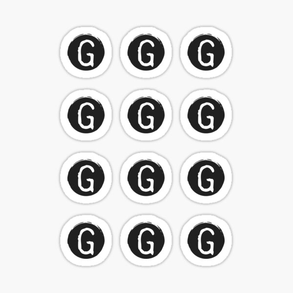 "Letter G Initial" Sticker for Sale by GoldTypo | Redbubble