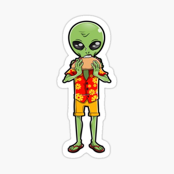"Alien Eating Taco T Shirt Dab hip hop funny Gift Men Women" Sticker by ...
