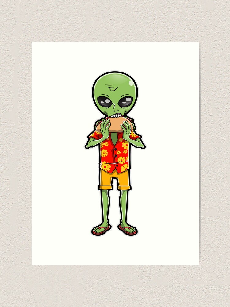 "Alien Eating Taco T Shirt Dab hip hop funny Gift Men Women" Art Print ...