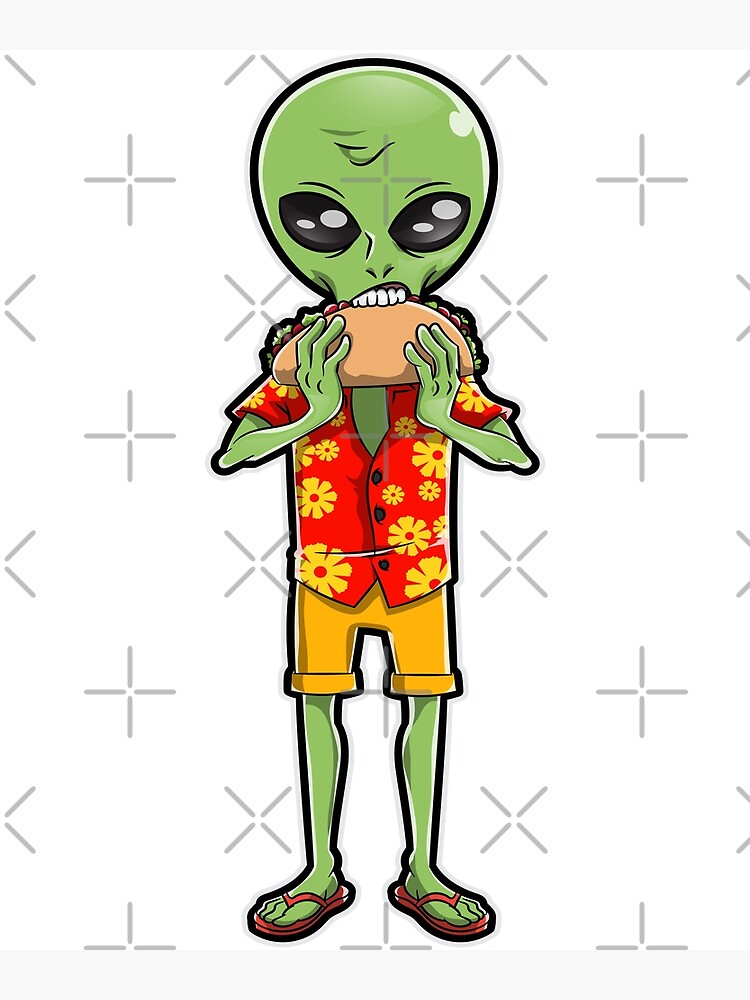 Póster «Alien Eating Taco Camiseta Dab hip hop funny Gift Hombres ...