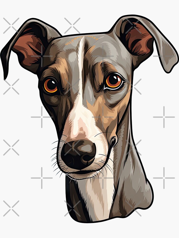 "Whippet Dog" Sticker for Sale by MindsArtDesign | Redbubble