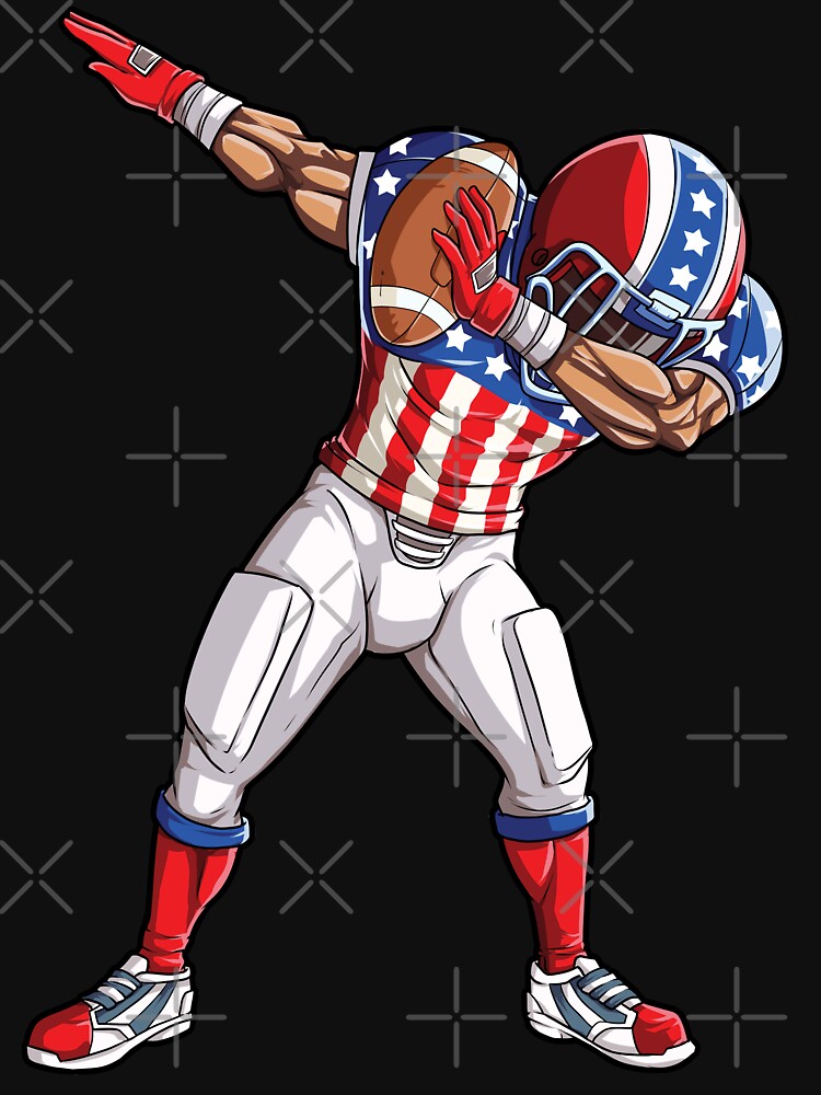 "Dabbing Football T shirt USA Flag Dab Boy Dance Gifts Tees" T-shirt by ...