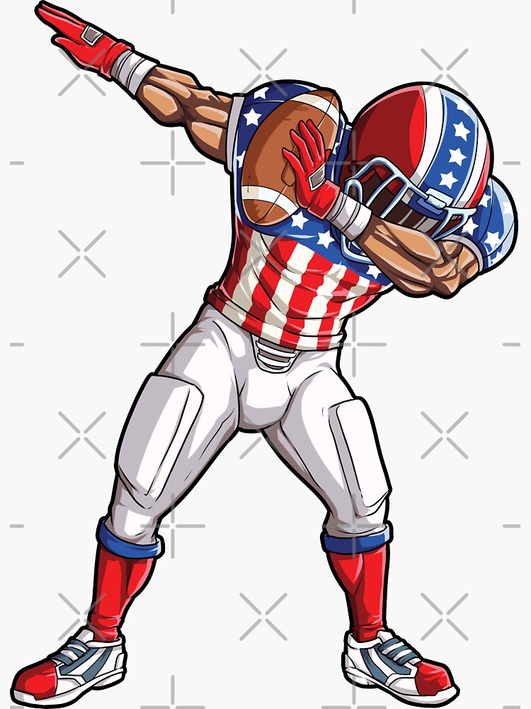 "Dabbing Football T shirt USA Flag Dab Boy Dance Gifts Tees" Sticker ...