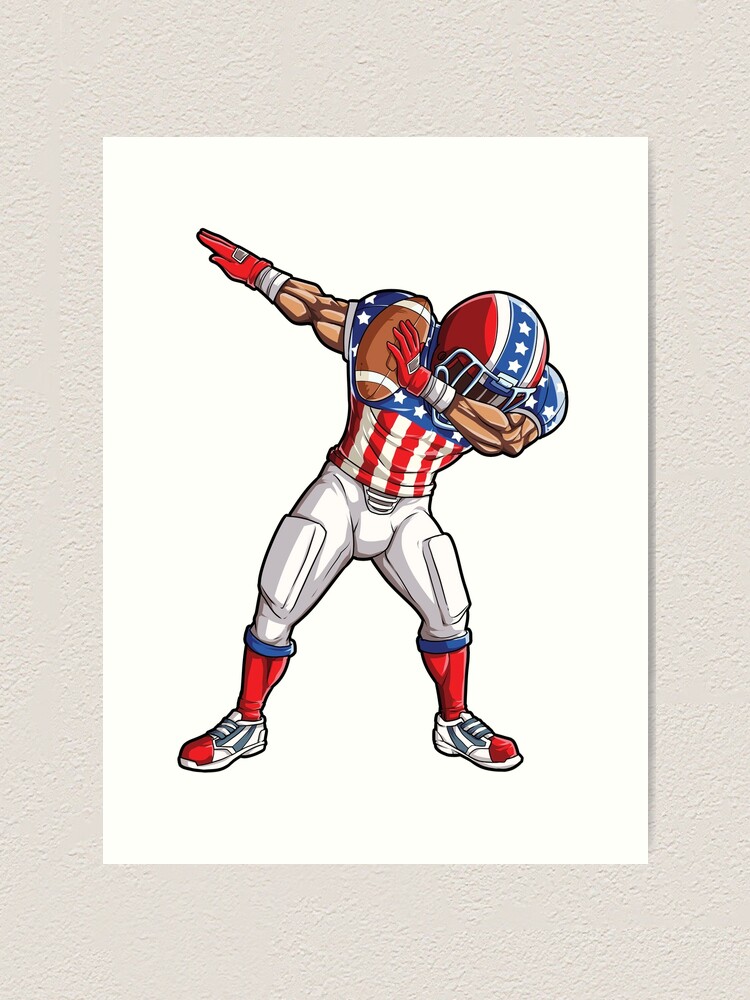 "Dabbing Football T shirt USA Flag Dab Boy Dance Gifts Tees" Art Print ...