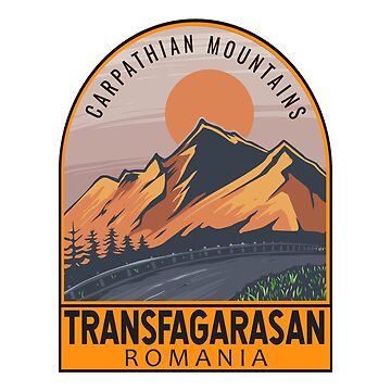 "Transfagarasan Romania Retro Travel Emblem" Sticker for Sale by ...