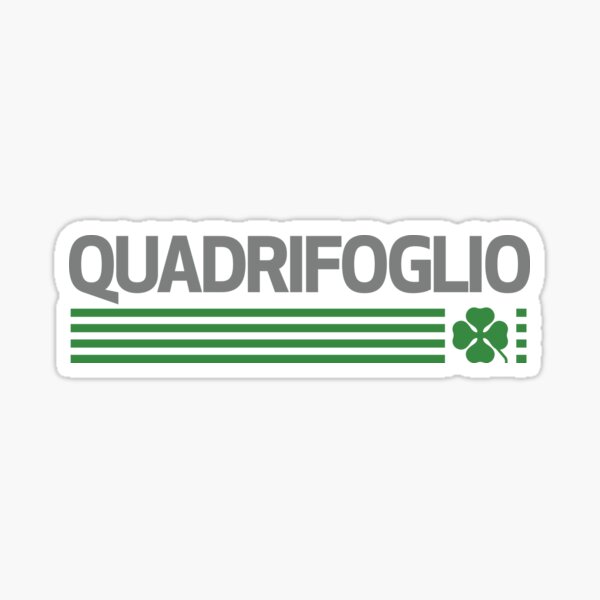 "Quadrifoglio" Sticker for Sale by StileAlfa | Redbubble