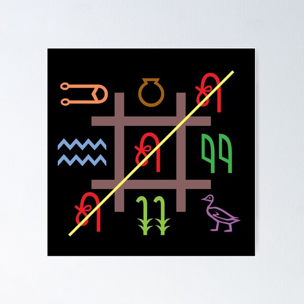 "Ancient Egyptian Tic Tac Toe Game" Poster for Sale by emhoteb | Redbubble