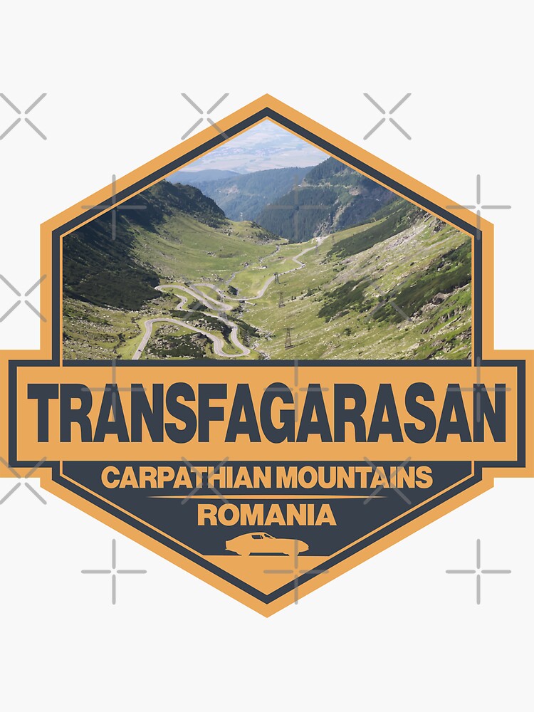 "Transfagarasan Romania Travel Art Badge" Sticker for Sale by ...