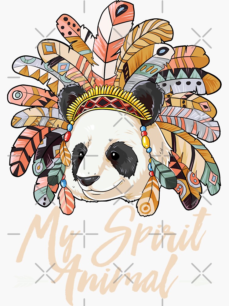 "Pandas Are My Spirit Animal T Shirt Funny Panda Bear Gifts" Sticker by ...
