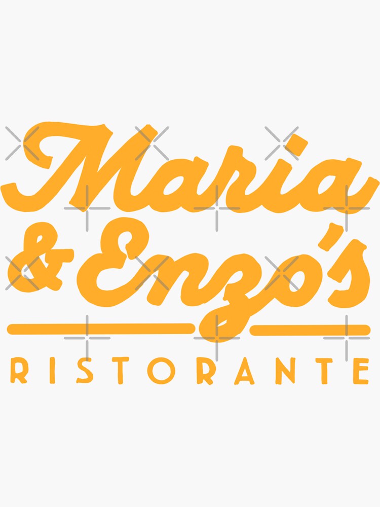 "Maria an Enzo's Restaurant Logo" Sticker for Sale by Sommerman1 ...