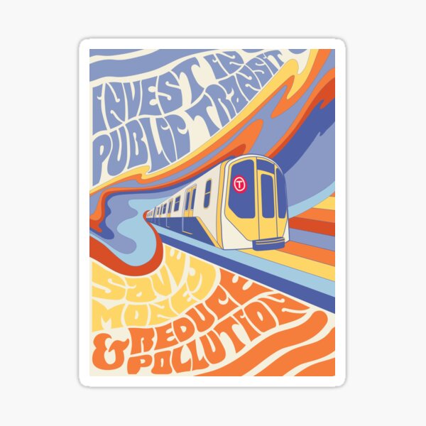 "Public Transit Poster" Sticker for Sale by HRothstein | Redbubble