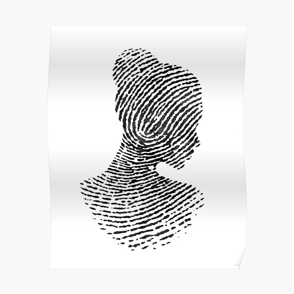 "Fingerprint Portrait" Poster by douglashand | Redbubble