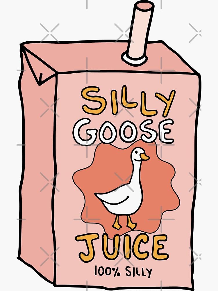 "Silly goose juice - handdrawn " Sticker for Sale by maura41 | Redbubble