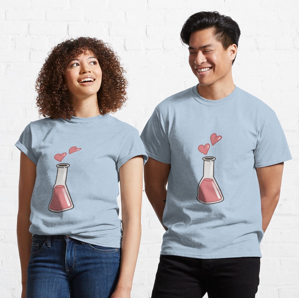 "Cute Beaker Science Illustration with Hearts" Sticker for Sale by ...