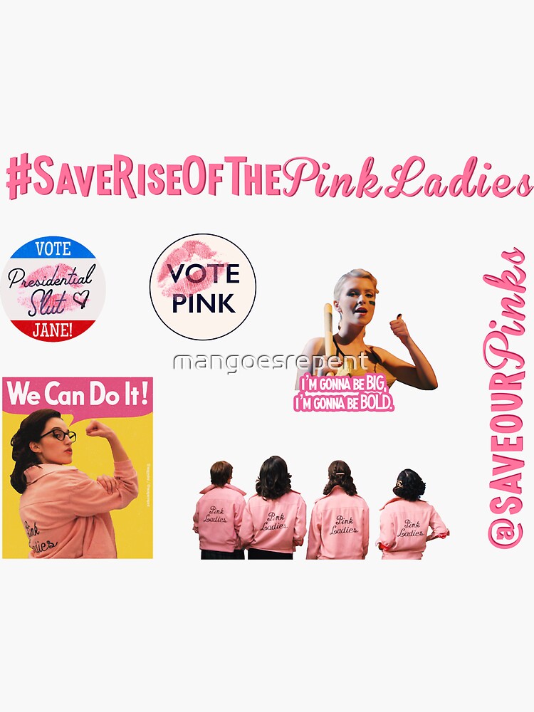 "Save Rise of the Pink Ladies Sticker Sheet" Sticker for Sale by ...