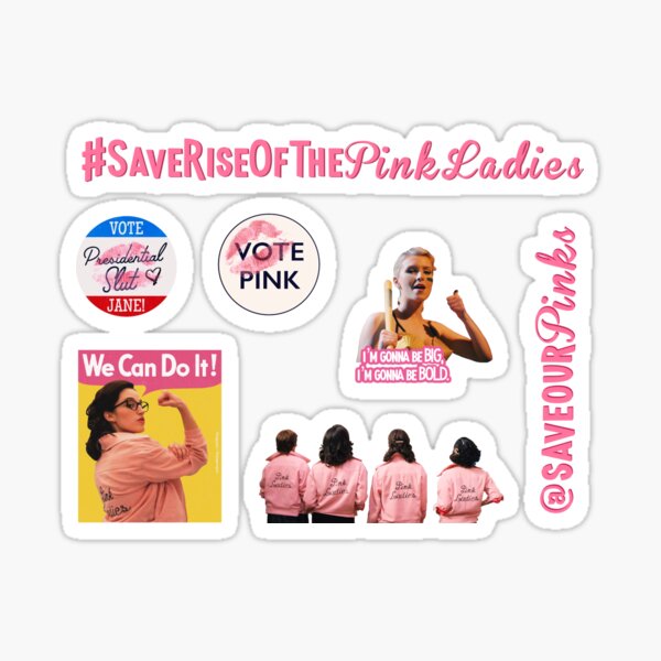 "Save Rise of the Pink Ladies Sticker Sheet" Sticker for Sale by ...